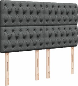 Box spring postel s matrací tmavě šedá 160x200 cm textil 3292847