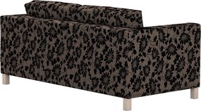 Potah na pohovku IKEA  Karlanda rozkládací, krátký barva hnědá látka pletený vzor, vzorované