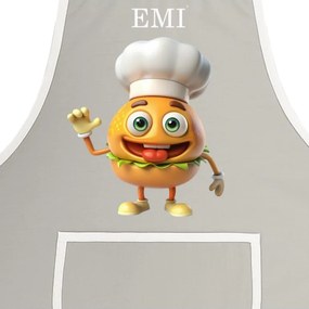 Kuchyňská zástěra Burger EMI, šedá