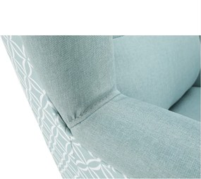 Kondela Designové křeslo, látka mentolová/vzor, BELEK