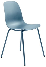OnaDnes -20% Modrá plastová jídelní židle Unique Furniture Whitby