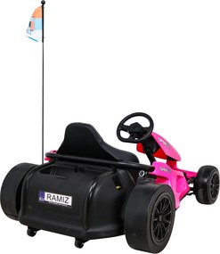 Ramiz Motokára Speed 7 Drift King na baterie pro děti růžová + funkce driftu + sportovní sedadlo + 2 rychlosti + EVA
