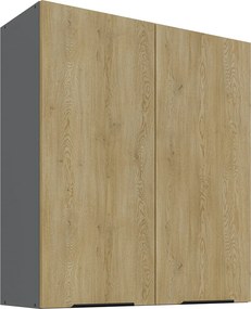 CREMONA ac | horní skříňka 80 G-90 2F policová | 80 cm | VYSOKÁ | antracit/cremona