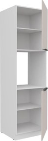 COMO | vysoká skříňka 60 DP-210 2F na vestavnou troubu | 60 cm | bílá/kašmír