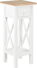 vidaXL Odkládací stolek 27 x 27 x 65,5 cm dřevo [280058] Barva: Hnědá a bílá