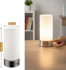 Monzana Sada 2 dotykových lamp Lumo – bílá, 3 úrovně jasu