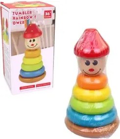 MaDe 20260 Dřevěná věž panáček / 17 cm / od 3 let