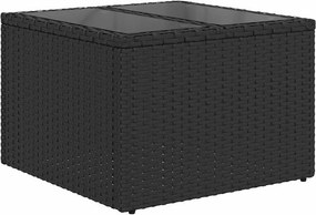 9dílná zahradní sedací souprava s poduškami černá polyratan 3325441