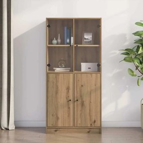 Highboard s dvířky dub artisan 68x37x142 cm kompozitní dřevo 3318723