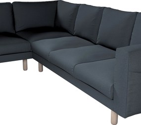 Potah na pohovku IKEA Norsborg rohová 5-místná barva modrá látka pletený vzor