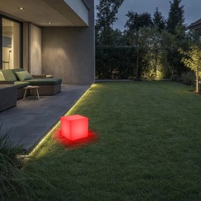 Moderní venkovní lampa bílá 30 cm čtvercová IP44 - Nura
