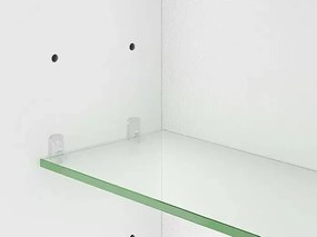 German LED zrcadlová skříňka / 72 x 68,5 cm / MDF / bílá