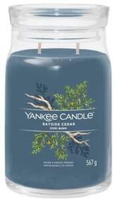 Aromatická svíčka, Yankee Candle Signature Bayside Cedar, hoření až 90 hod