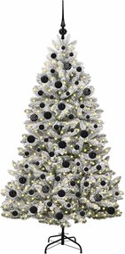 Umělý vánoční stromeček 180 cm 300 LED Teplá bílá PVC a ocel 3395749