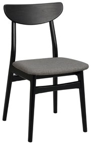 OnaDnes -20% Černá dubová jídelní židle ROWICO RODHAM s tmavě šedým sedákem
