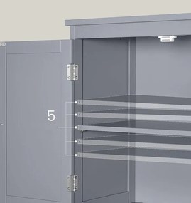 Koupelnová skříňka Vasagle Swede 110 cm šedá