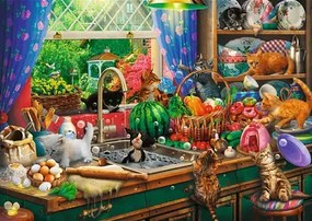 Trefl - Puzzle - Premium Plus Tea Time: Rozverná koťata / 1000 dílků /