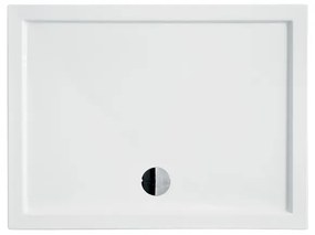 Besco Obdélníková sprchová akrylátová vanička ALPINA R 100x80 (120x80, 120x90) SlimLine Barva: Bílá, Rozměry (cm): 120x80