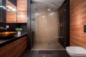 Bambusová koupelnová podložka 50x80 cm tmavě hnědá
