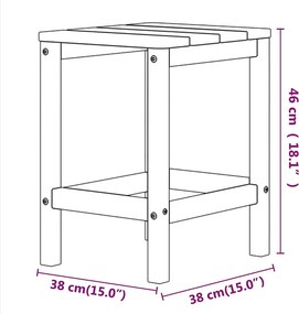 Zahradní stolek Adirondack hnědý 38 x 38 x 46 cm HDPE 318643