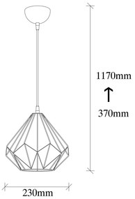 Opviq Stropní svítidlo Diamond - 704-S, Černá