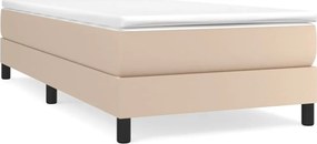 vidaXL Box spring postel 90 x 190 cm umělá kůže [3120675] Barva: cappuccino