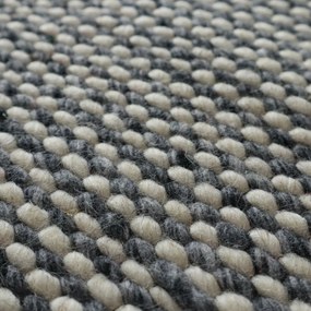 Asra, Kusový ručně tkaný koberec Woolen 2 Grey, 150x240, šedá, ložnice