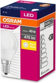LED žárovka E14 OSRAM CL P FR 5,7W (40W) teplá bílá (2700K)