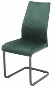 Lahvově zelená čalouněná židle ARIBA