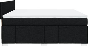 Box spring postel s matrací černá 180x200 cm textil 3289442