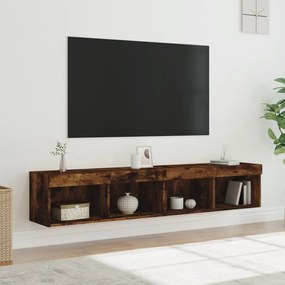 vidaXL TV skříňky s LED osvětlením 2 ks 80 x 30 x 30 cm [837148] Barva: kouřový dub