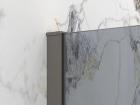 Erga Paris, sprchová zástěna Walk-In 80x200 cm, 8mm šedé sklo, grafitový profil, ERG-V02-PARIS-080x200-GR-GG
