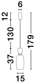 Designový lustr Pluma fialová