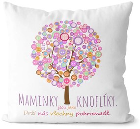 Polštářek Maminky jsou jako knoflíky (Velikost: 40 x 40 cm)