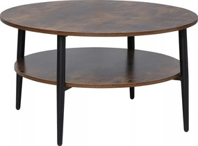 Konferenční stolek Ella 80 cm vintage/černý