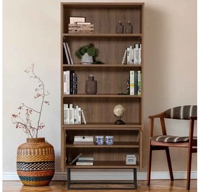 Designový regál Walidah 182 cm ořech