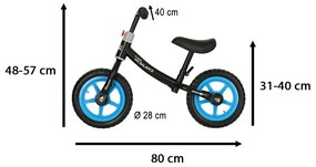 Creative Corner Trike Fix Balance cross-country kolo černo-modré