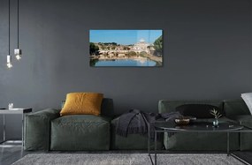 Obraz na skle Rome River mosty 125x50 cm