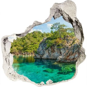 Wallmuralia Nálepka fototapeta 3D výhled Modrá laguna 75x75 cm