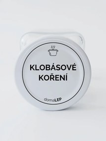 Samolepka na kořenky KLOBÁSOVÉ KOŘENÍ průhledná 5 cm tučné písmo