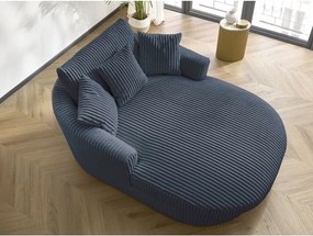 Tmavě modré manšestrové křeslo Belem – Bobochic Paris