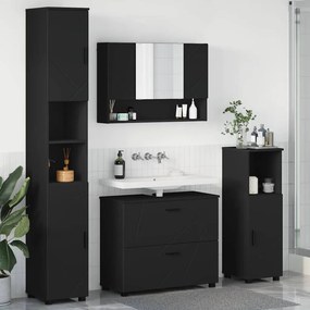 Sada koupelnového nábytku 4 ks Černá 35 x 30 x 192 cm 3393044