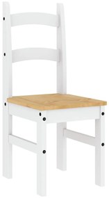 Jídelní židle 2 ks bílé 40 x 46 x 99 cm masivní borové dřevo,  4005728