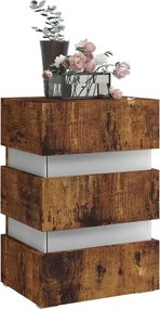 Noční stolek kouřový dub 45 x 35 x 67 cm kompozitní dřevo 326848