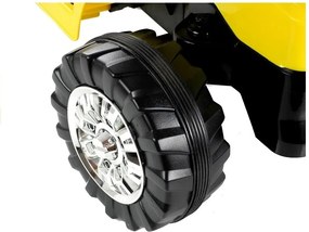 LEAN CARS Elektrický traktor s bagrem na baterie ZP1005 pro děti žlutý