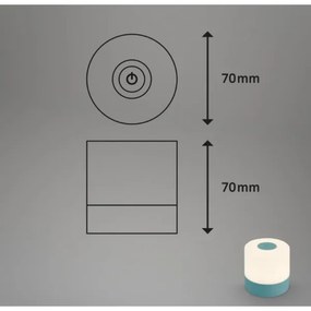 Briloner 7461010 - LED Stmívatelná nabíjecí stolní lampa LED/2W/5V IP44 modrá