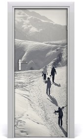 Fototapeta na dveře lidé lyžaře 75x205 cm