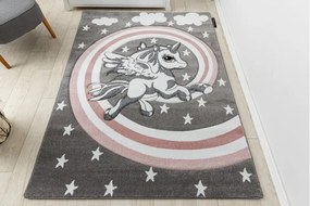 Dywany Łuszczów, Dětský kusový koberec Petit Pony grey, 160x220, šedá, dětský pokoj