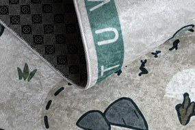 Dětský koberec protiskluzový BAMBINO 61420 krémový / zelený