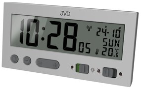 JVD Stříbrný digitální rádiem řízený budík JVD RB9410.1